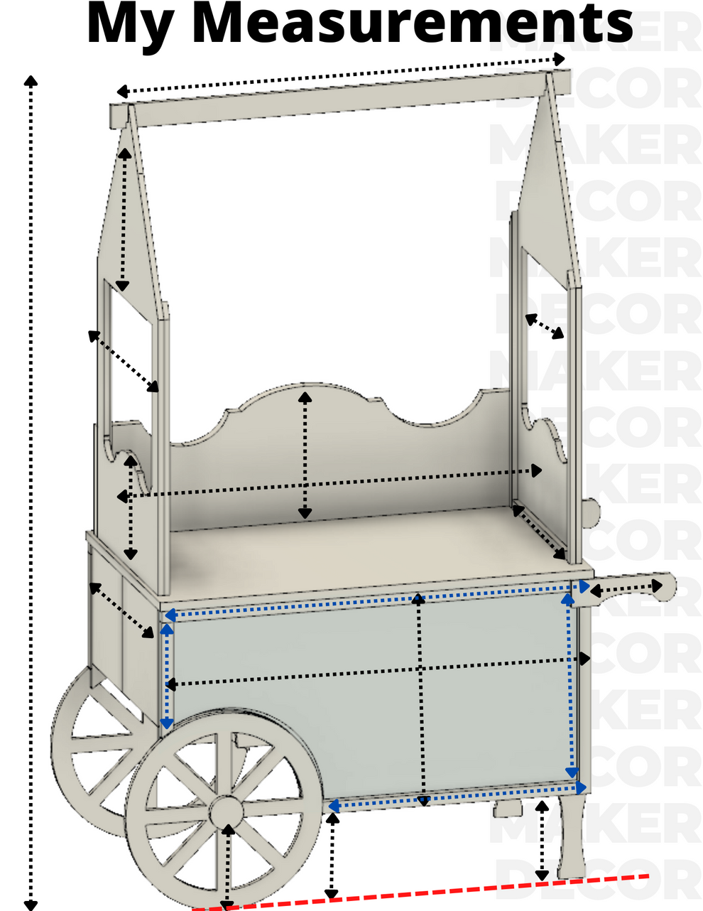 Foldable Candy Cart Digital Plans PDF – Makerdecorshop