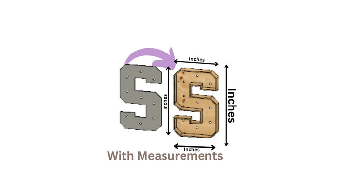 Marquee Package A-Z Letters Full Measurement Plans 4ft Tall Directions ...